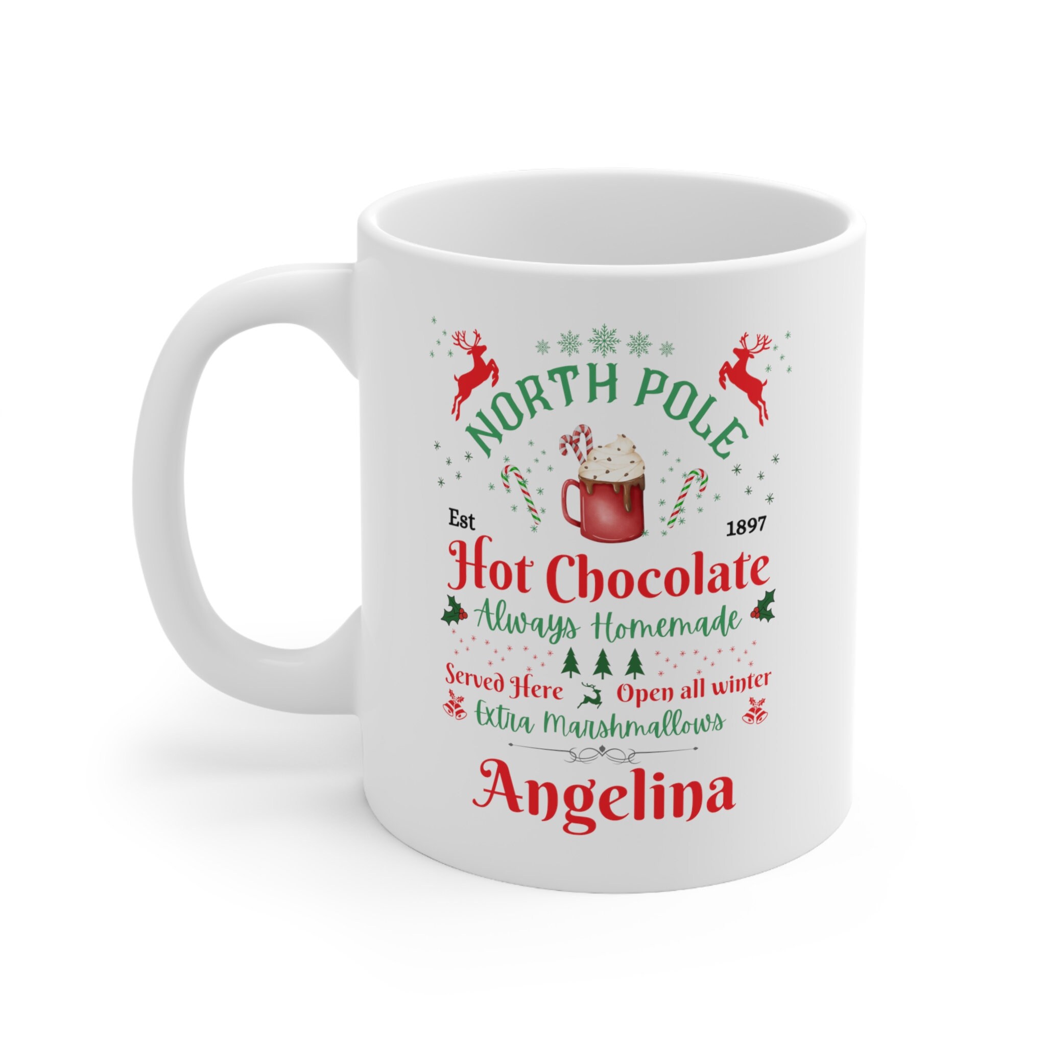 Personalized Christmas Hot Cocoa Mug Holiday Coffee Mug Gift - Etsy