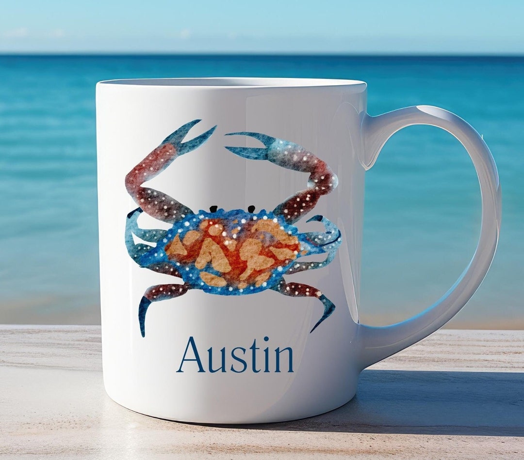 Personalized Maryland Blue Crab Mug Blue Crab Coffee Mug Blue - Etsy