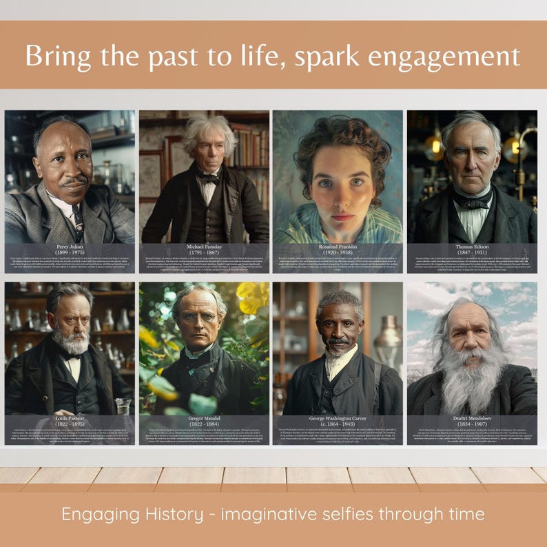 Famous Scientists, Science Classroom Decor Poster Set, Science ...