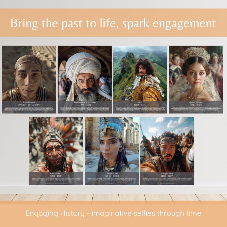 Famous Rulers, World History Classroom Decor Poster Set, Educational ...