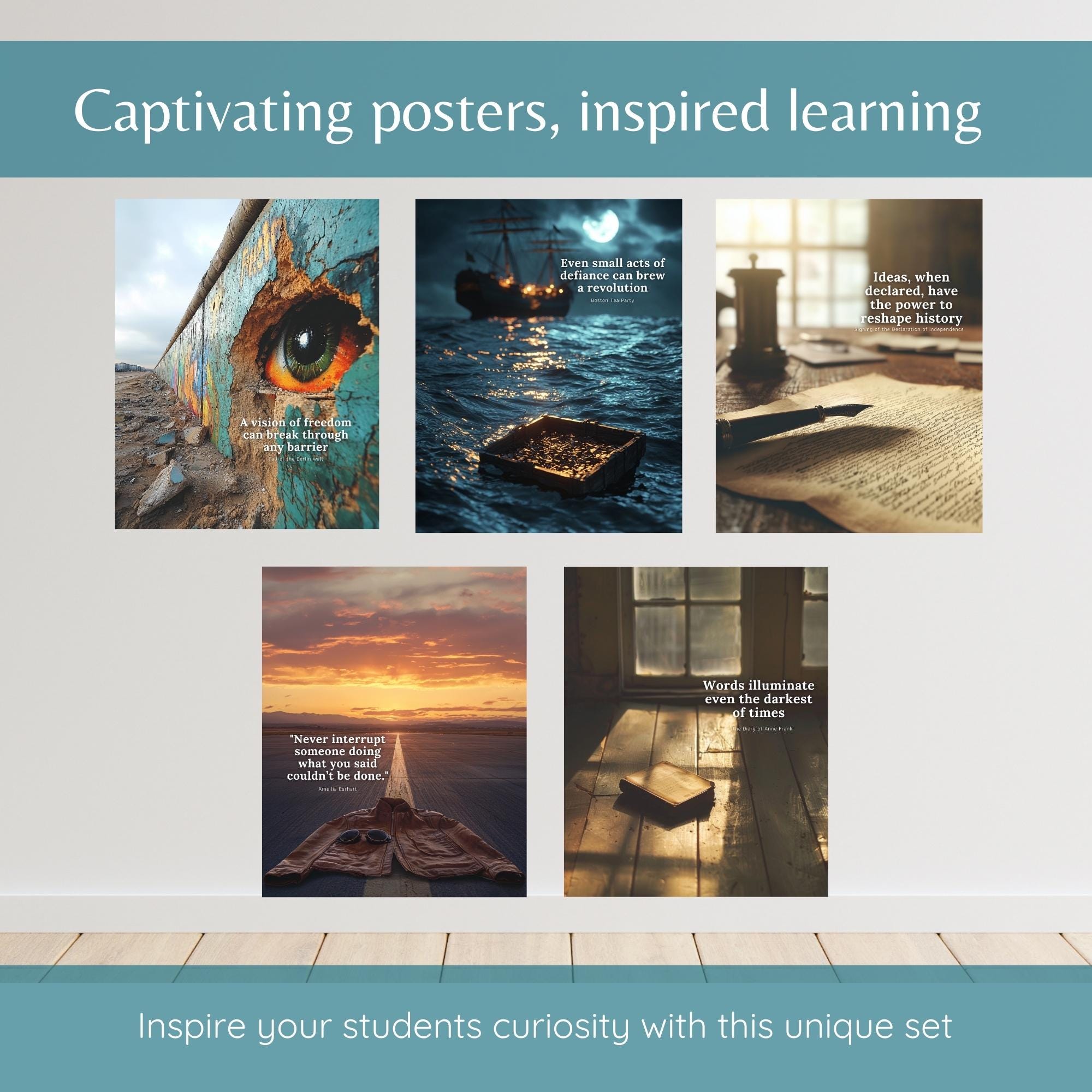 Motivational History Posters, Inspirational History Classroom Decor ...