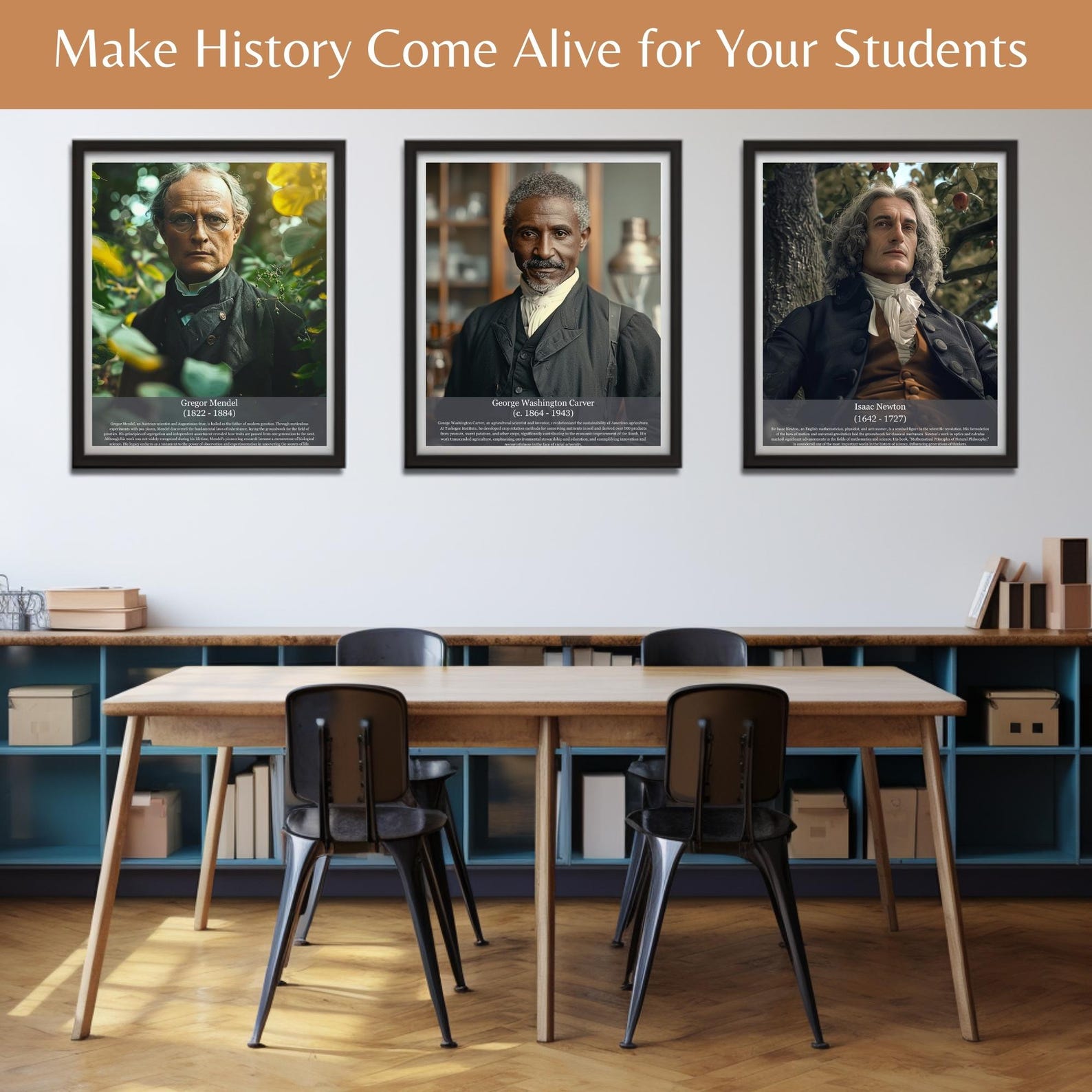 Famous Scientists, Science Classroom Decor Poster Set, Science ...