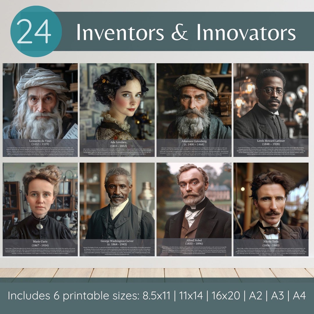Inventors & Innovators, Science Class Posters, High School Educational ...