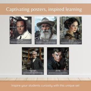 Famous Scientists, Science Classroom Decor Poster Set, Science ...