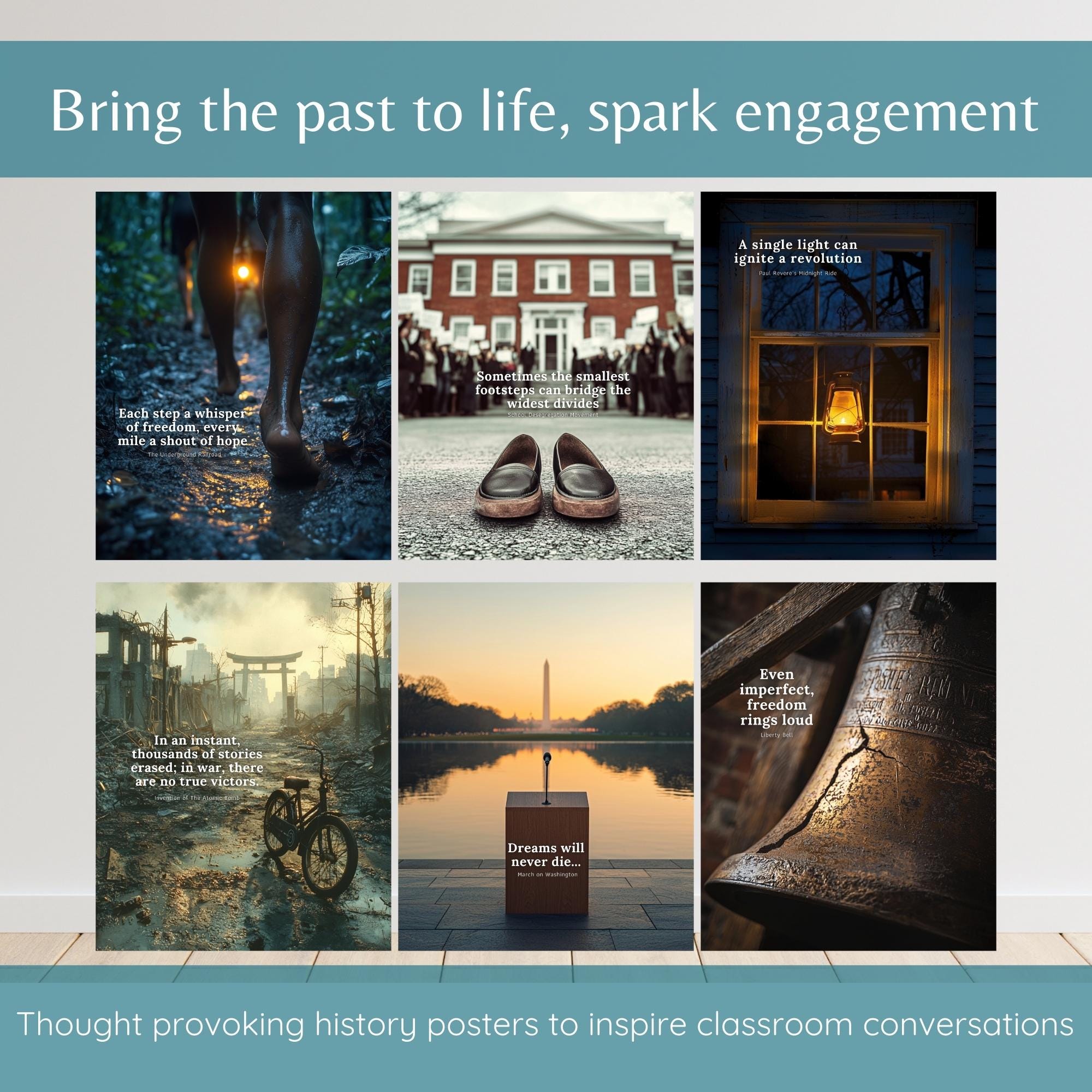 Motivational History Posters, Inspirational History Classroom Decor ...