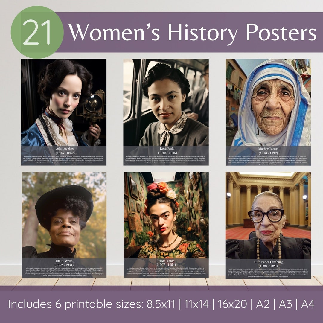 Women's History Month Posters, History Classroom Decor, Women's History ...
