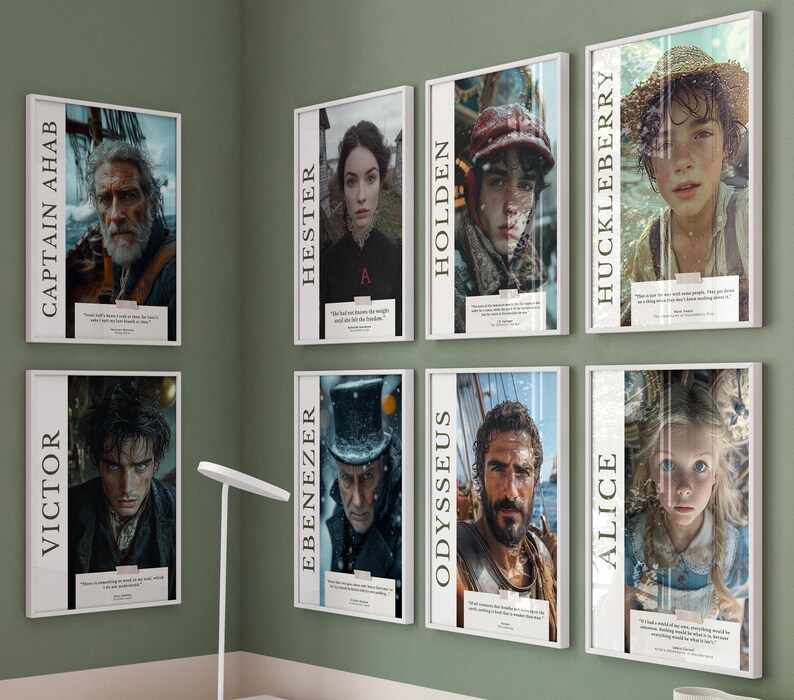 Classic Book Character Classroom Posters, Library Bulletin Board ...