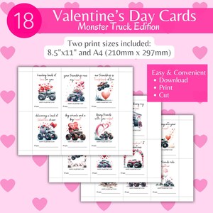 Monster Truck Valentine Editable Monster Truck Valentines Printable ...