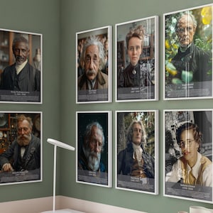 Famous Scientists, Science Classroom Decor Poster Set, Science ...