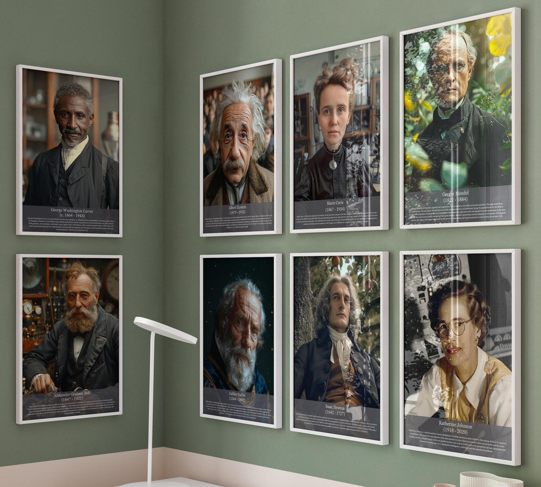 Famous Scientists, Science Classroom Decor Poster Set, Science ...