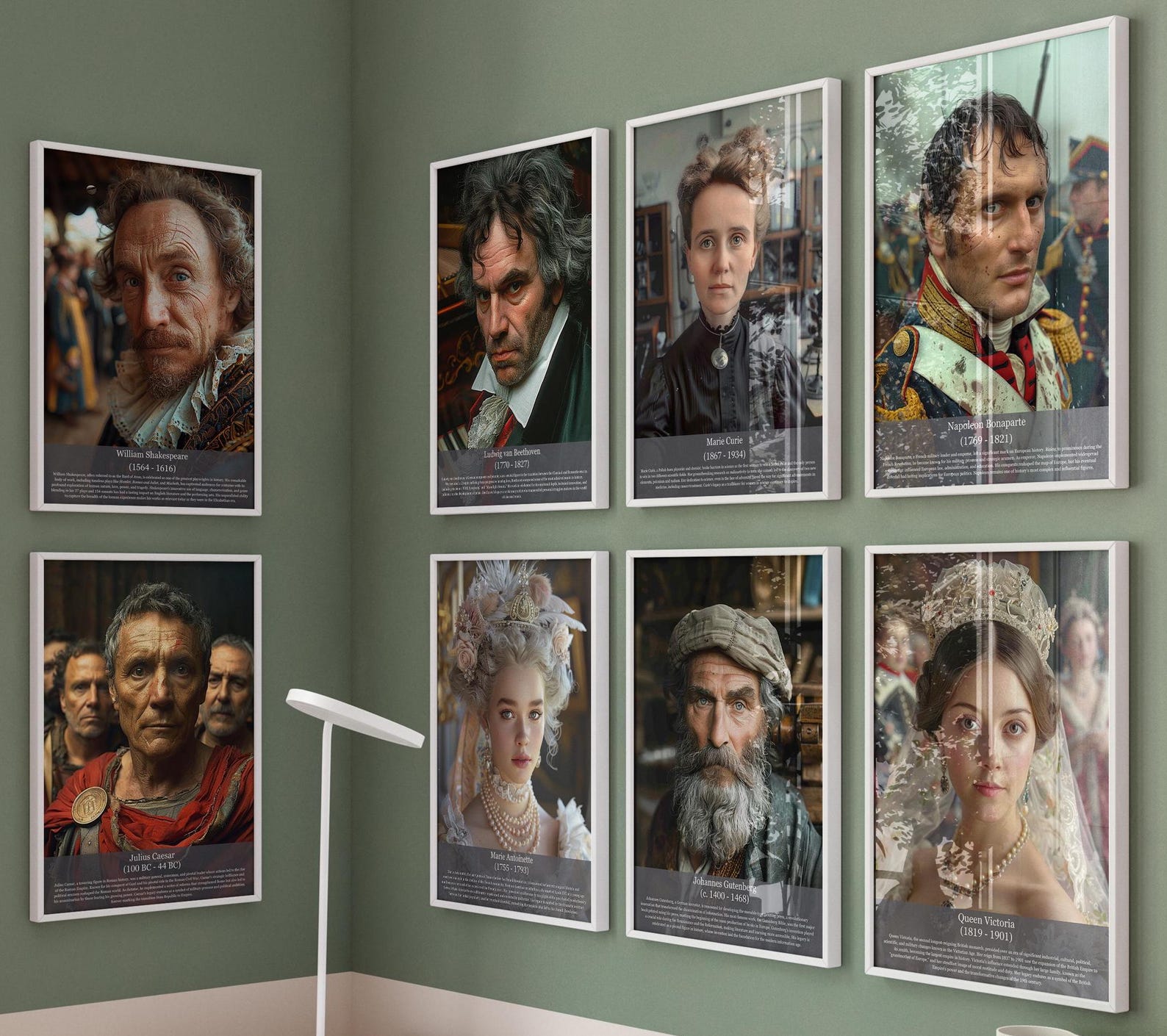 European History Figures Classroom Posters, Social Studies Wall Art ...