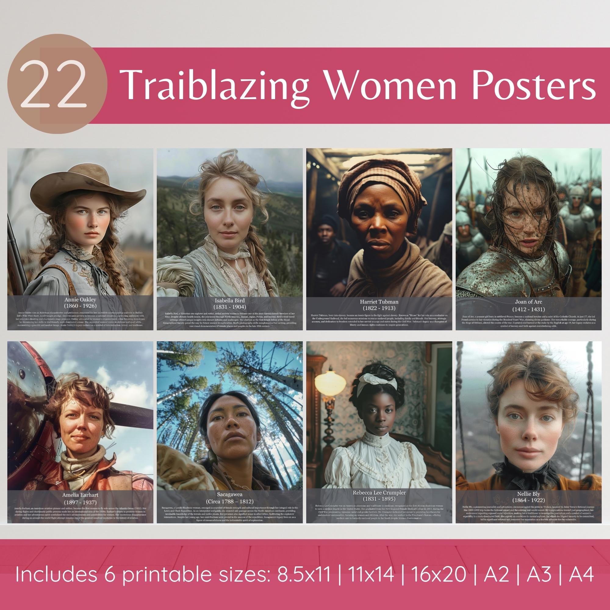 Trailblazing Women Educational Posters, Women's History Classroom Decor ...