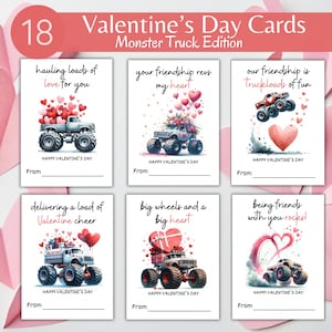 Monster Truck Valentine Editable Monster Truck Valentines Printable ...
