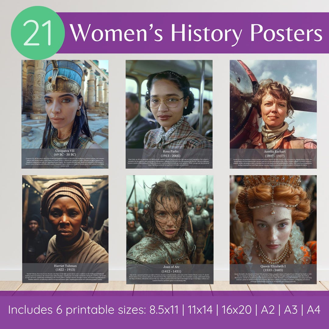 Women's History Month Classroom Posters, History Classroom Decor ...