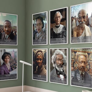 Famous Activists Posters, History Bulletin Board Decorations, Unique ...