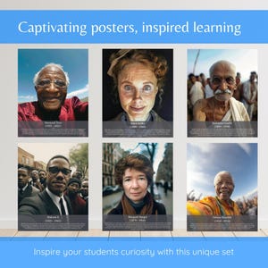 Famous Activists Posters, History Bulletin Board Decorations, Unique ...