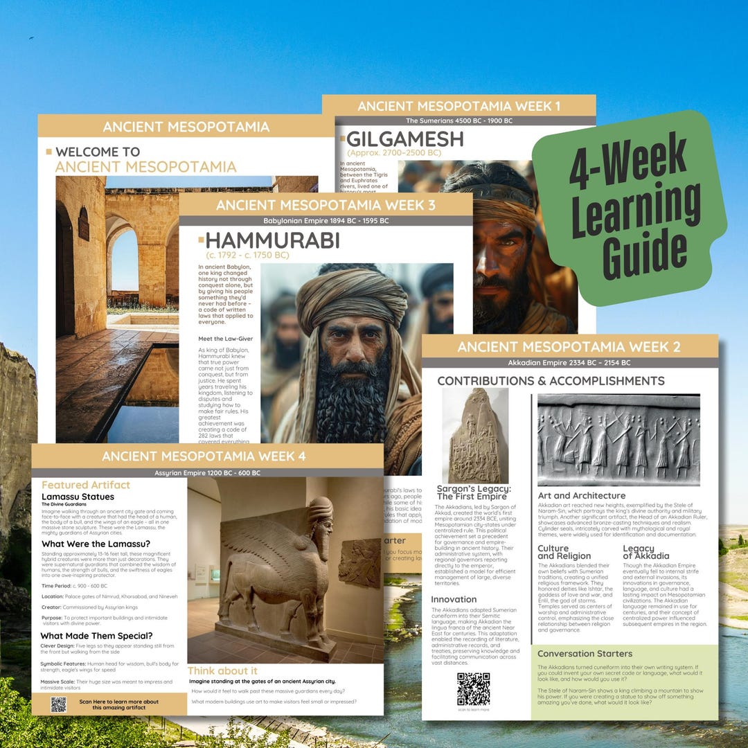 Ancient Civilizations Homeschool Printable Learning, Mesopotamia ...