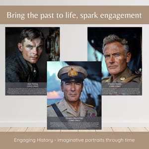 World War II Portrait Posters, World History Classroom Decor, Social ...