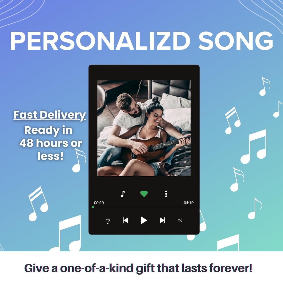 Custom Song Gift Personalized Custom Song Personalized Song Gift for ...