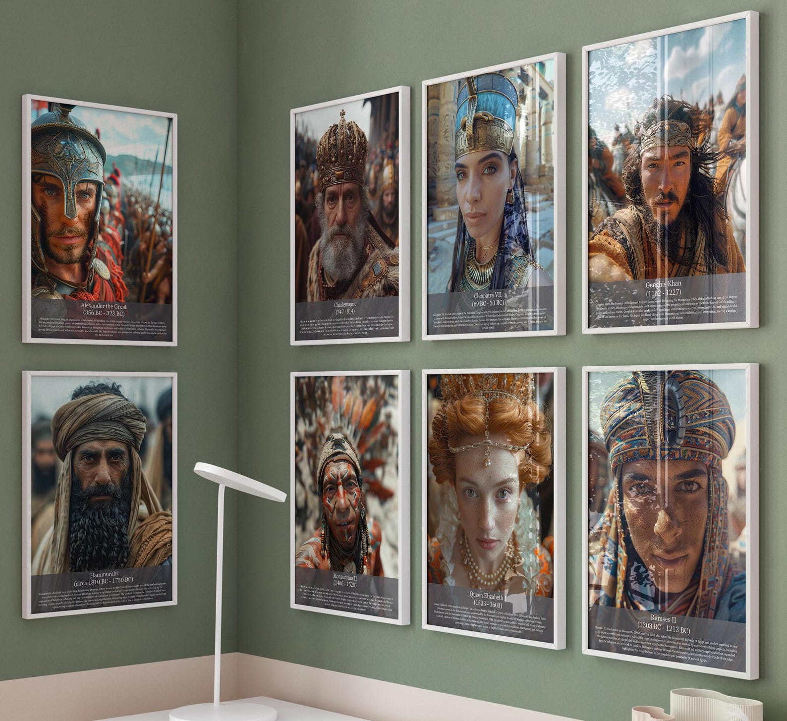 Famous Rulers, World History Classroom Decor Poster Set, Educational ...