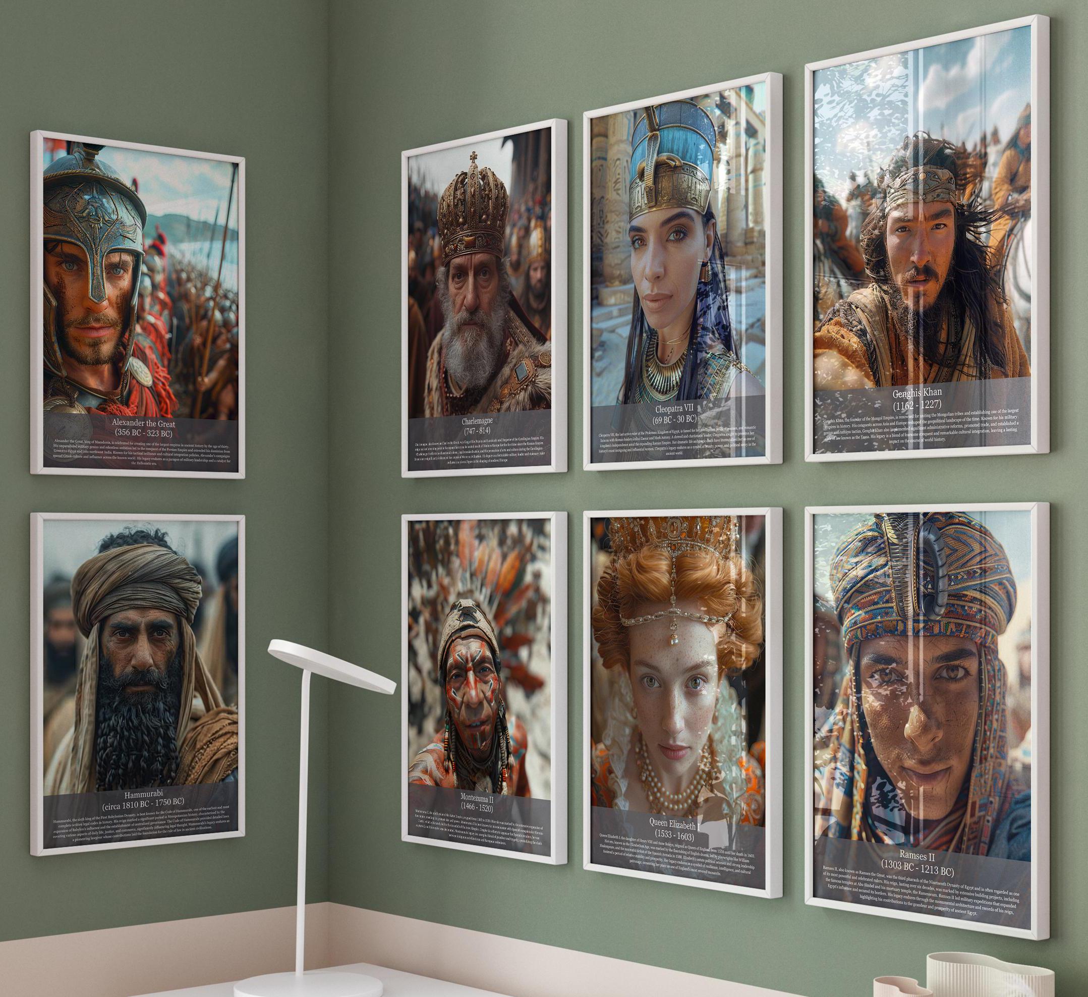 Famous Rulers, World History Classroom Decor Poster Set, Educational ...