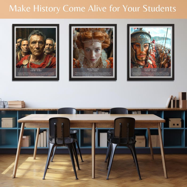 Famous Rulers, World History Classroom Decor Poster Set, Educational ...
