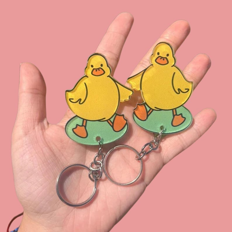 Cute Duck Couple Keychain Holder - Wall Mounted Organizer With Te Amo ...