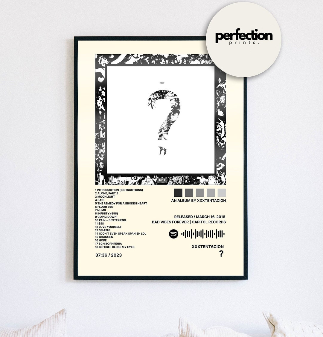 Xxxtentacion Album Poster, Wall Decor Art Print, Album, Music ...
