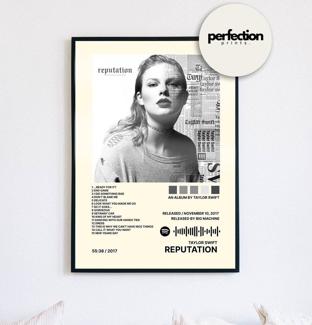 Taylor Swift Reputation CD Cover Art Limited Edition Collectible, Music ...