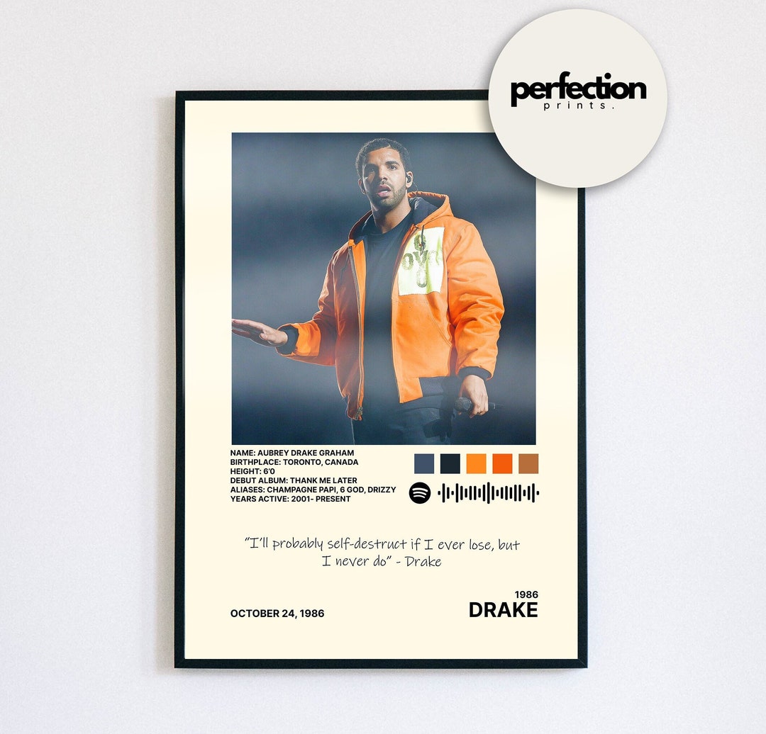 Drake Collectible Poster Music Memorabilia Hip Hop Decor - Etsy
