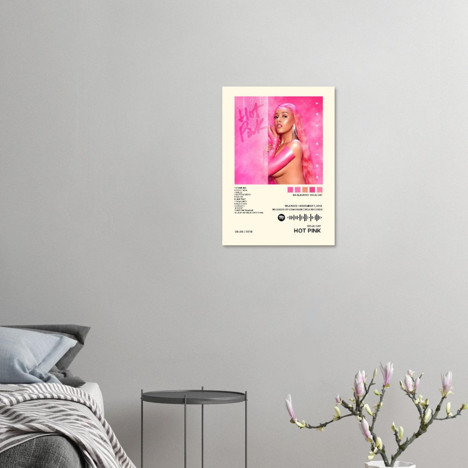 Doja Cat Hot Pink Album Poster, Music Album Art Print, Unique Room ...