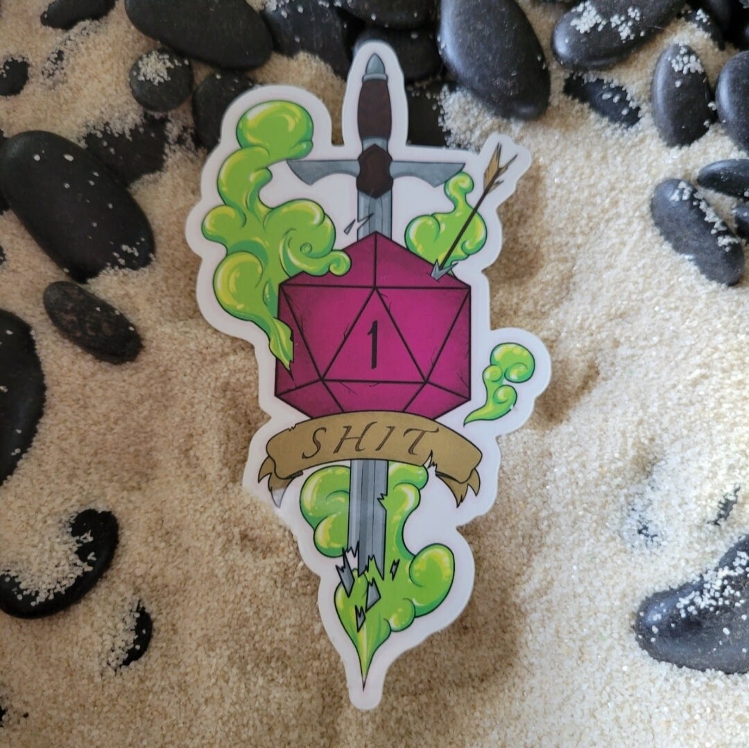 Nat 1 D20 Vinyl Sticker - Etsy