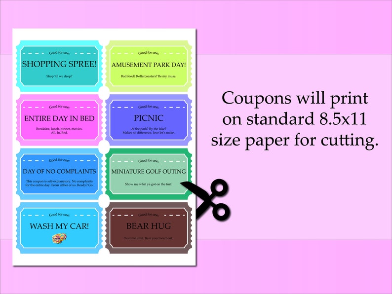Love Coupons Download Printables for Couples Relationship Dating Gifts ...
