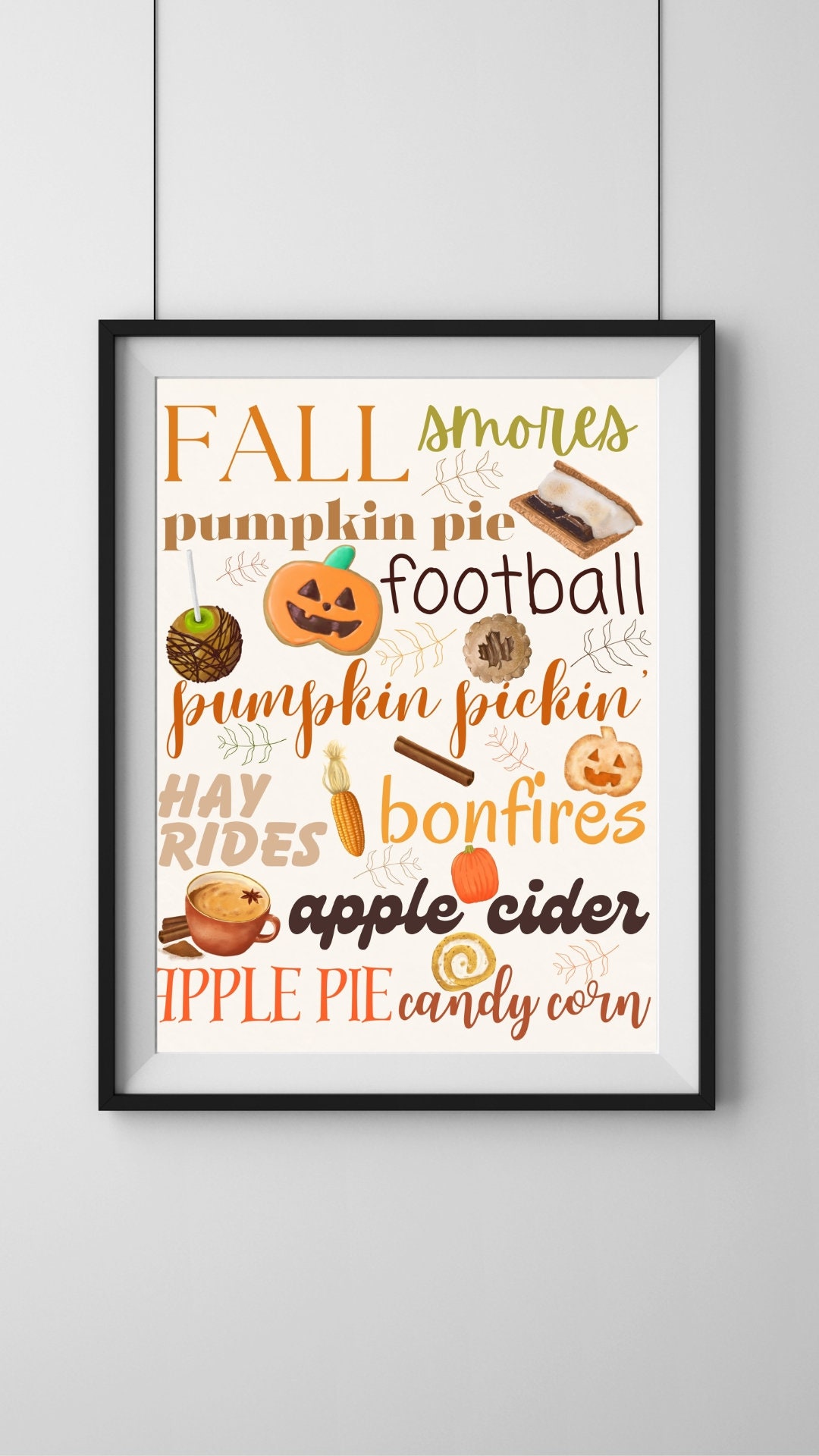 DIGITAL PRINT - Fall Worded Printable - Fall Collage - Fall - Etsy