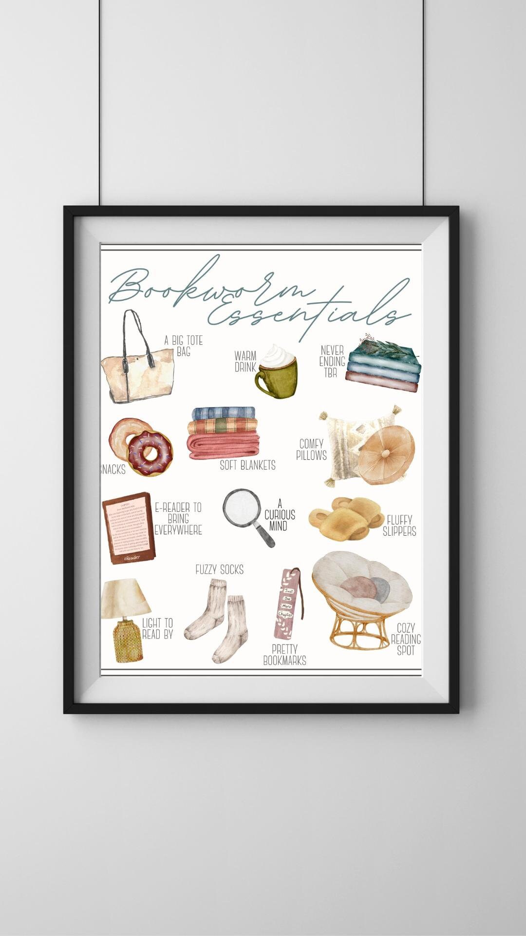 DIGITAL PRINT - Bookworm Essentials Print - Bookworm - Library ...