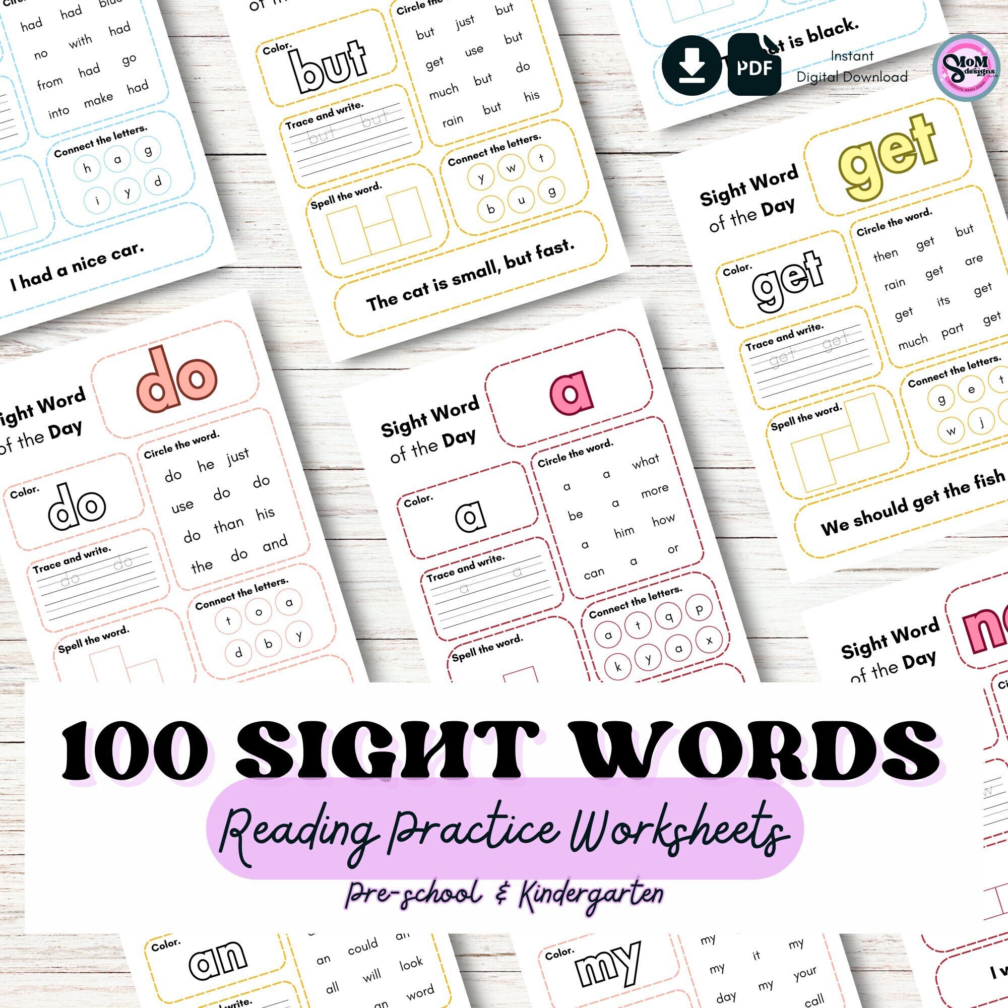 Sight Words Practice Activities for Preschool Kindergarten Reading ...