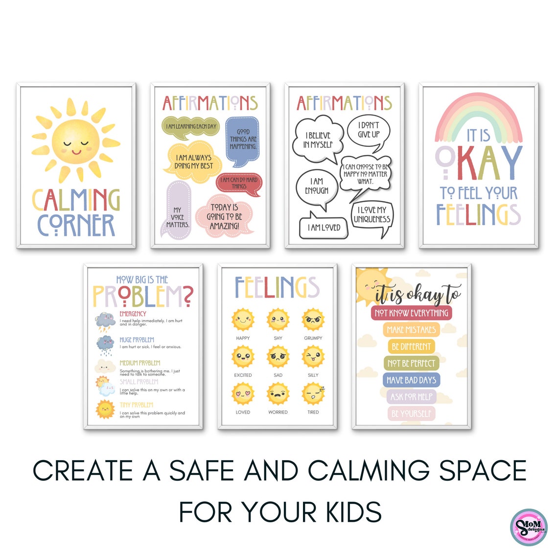 Calm Down Corner Emotions Chart Classroom Decor Coping Skill, Feelings ...