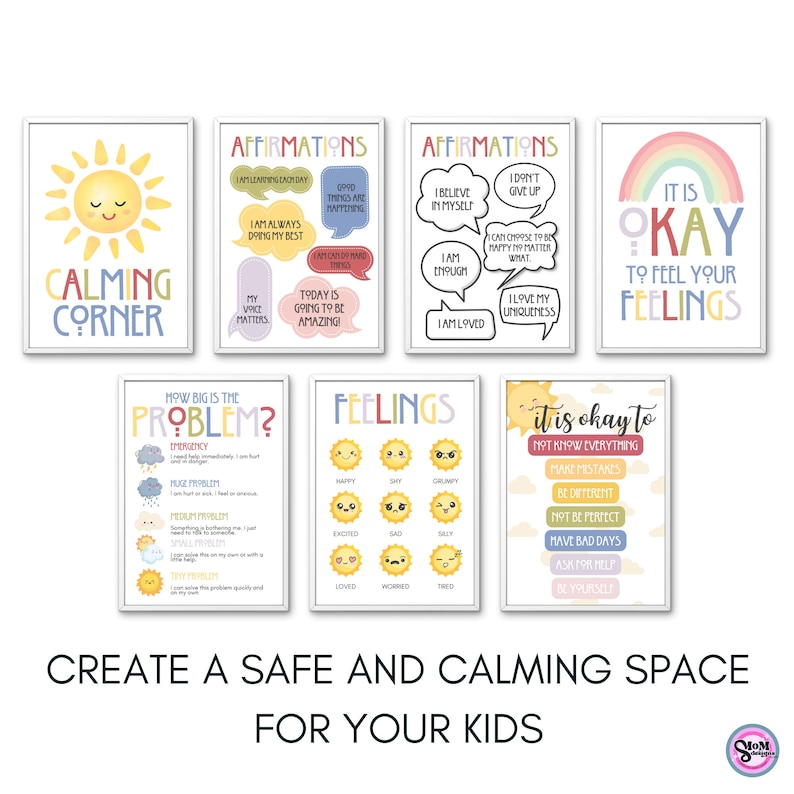 Calm Down Corner Emotions Chart Classroom Decor Coping Skill, Feelings ...