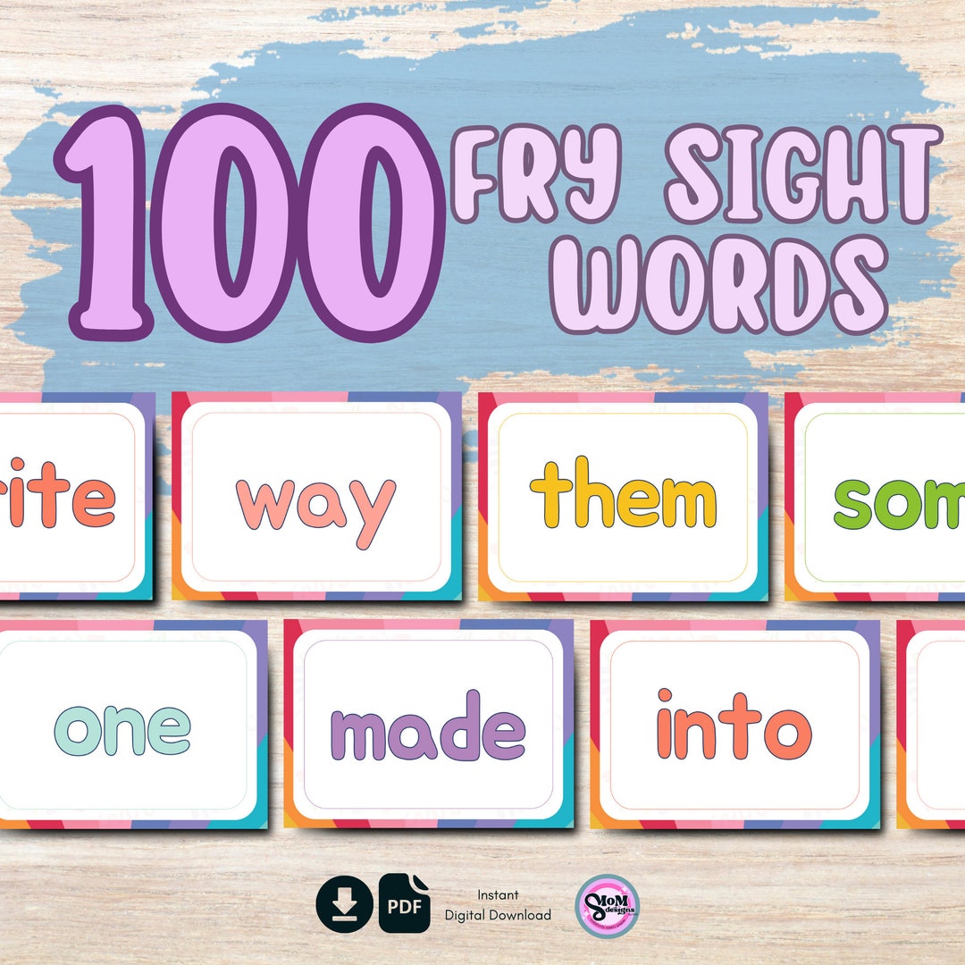 Sight Words Printable Flashcards for Kids Activities, Classroom Posters ...