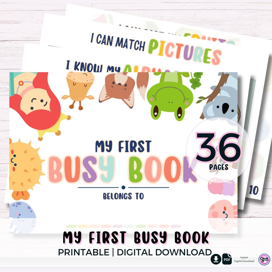 My First Busy Book, Printable Learning Binder, Preschool Activities ...