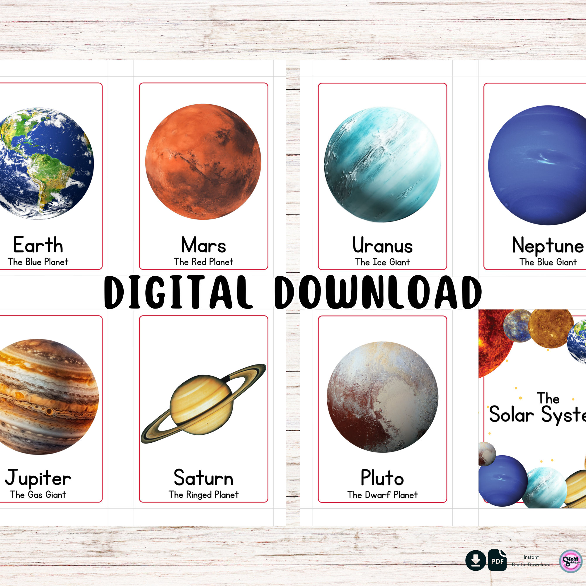Printable Learn Solar System Flashcards Classroom Decor, Educational ...