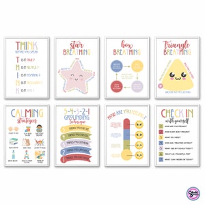 Calm Down Corner Emotions Chart Classroom Decor Coping Skill, Feelings ...