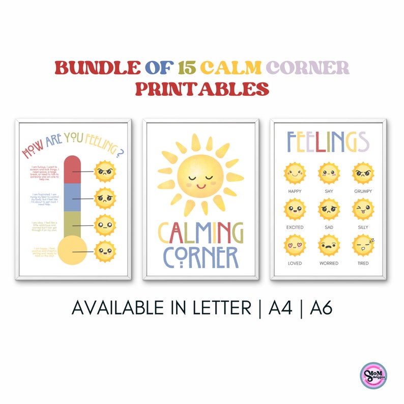 Calm Down Corner Emotions Chart Classroom Decor Coping Skill, Feelings ...