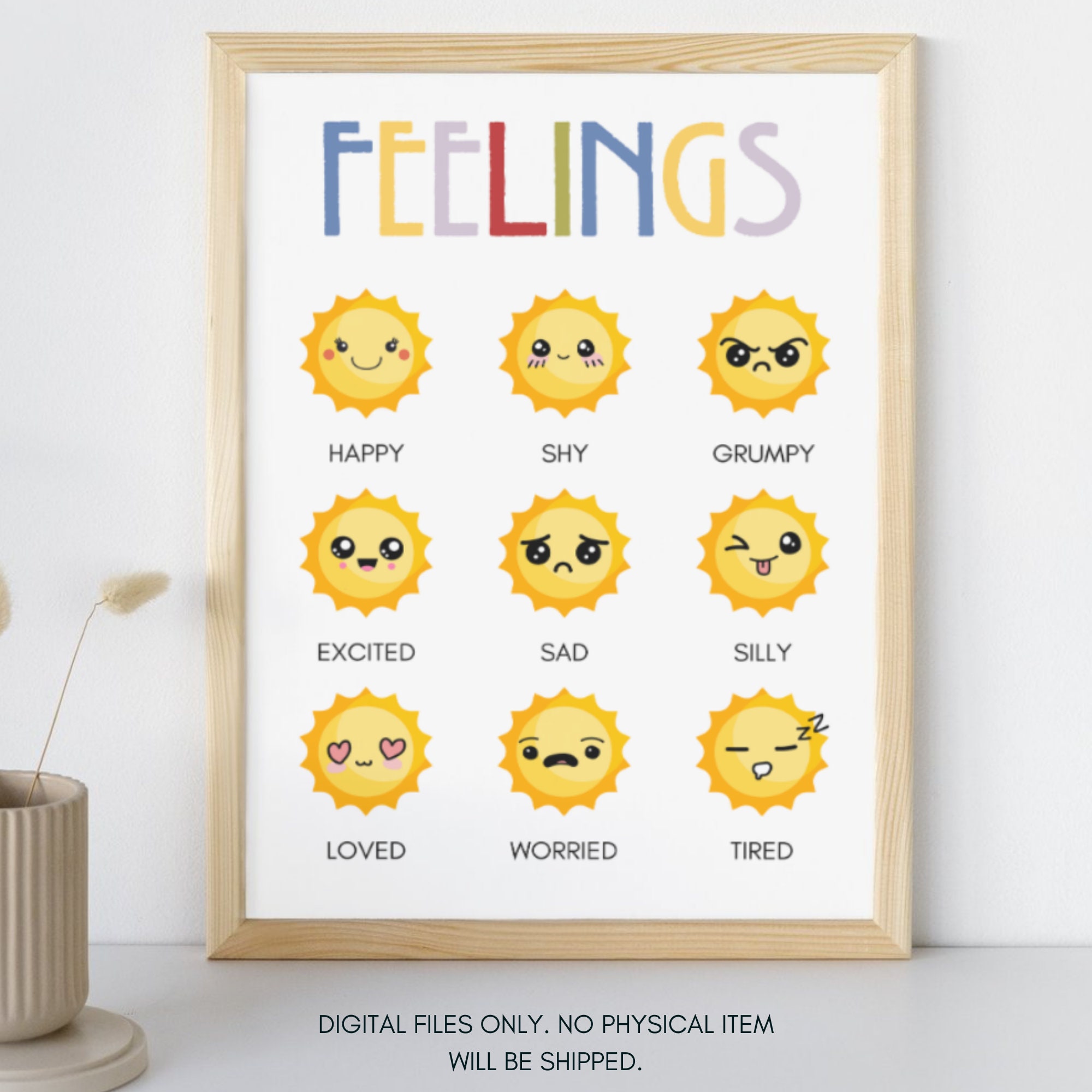 Calm Down Corner Emotions Chart Classroom Decor Coping Skill, Feelings ...