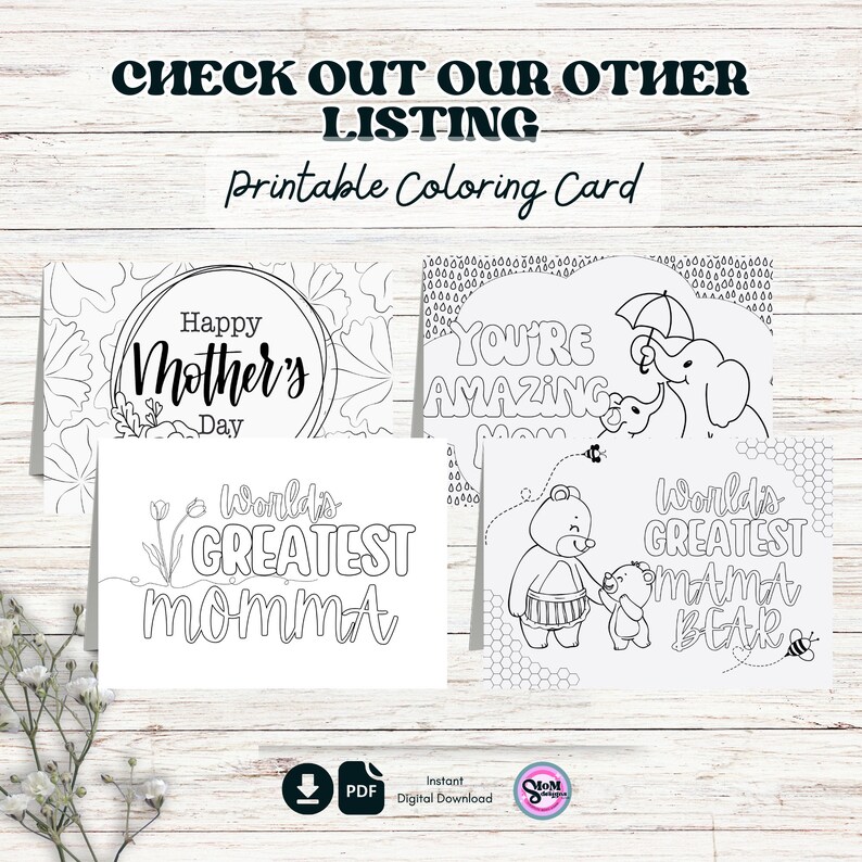 Printable Mom's Day Coupon Book for Her, Happy Mother's Day, Children's ...