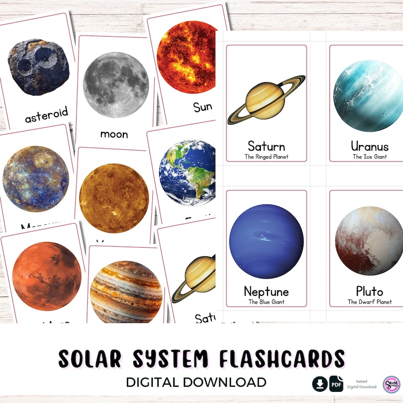 Printable Learn Solar System Flashcards Classroom Decor, Educational ...