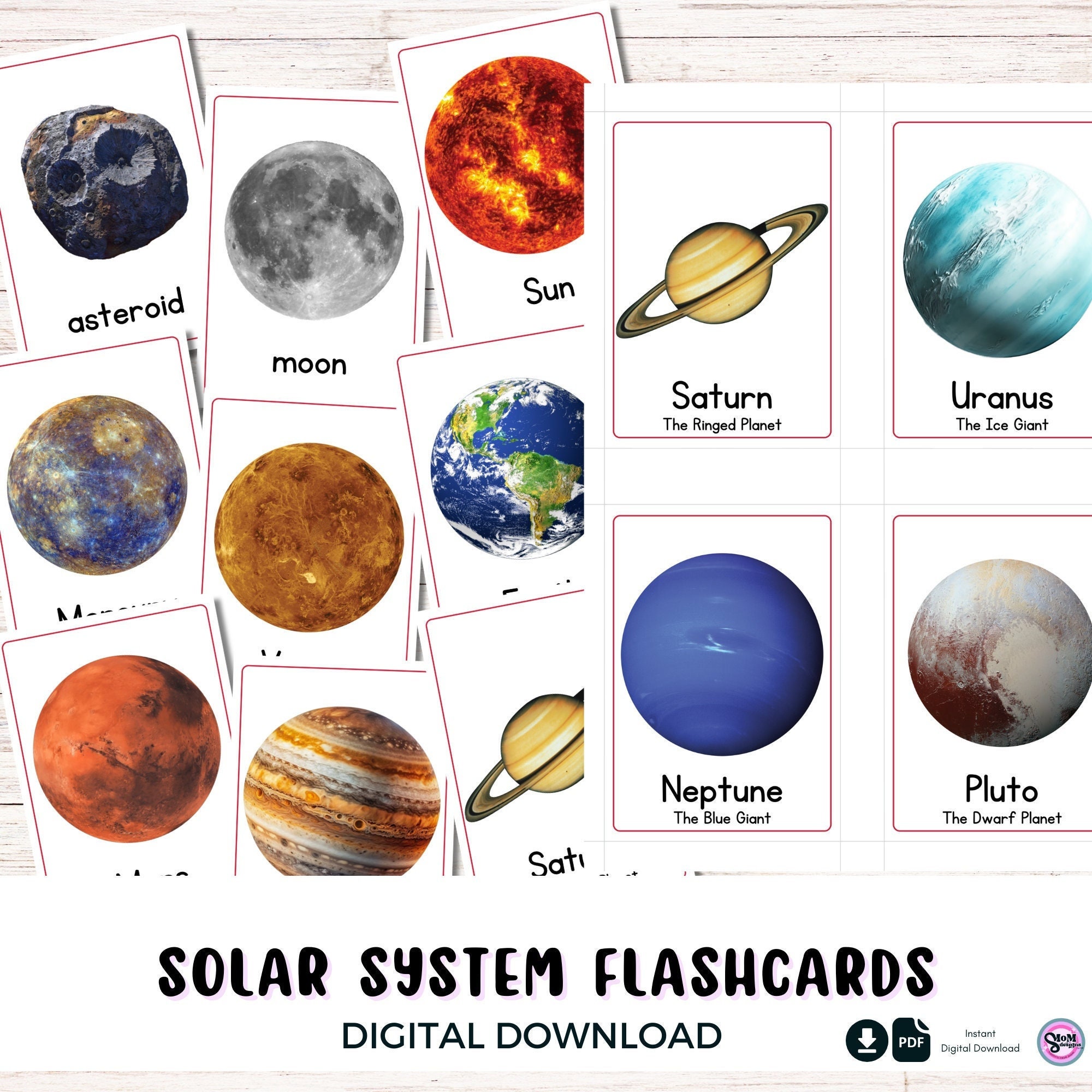 Printable Learn Solar System Flashcards Classroom Decor, Educational ...