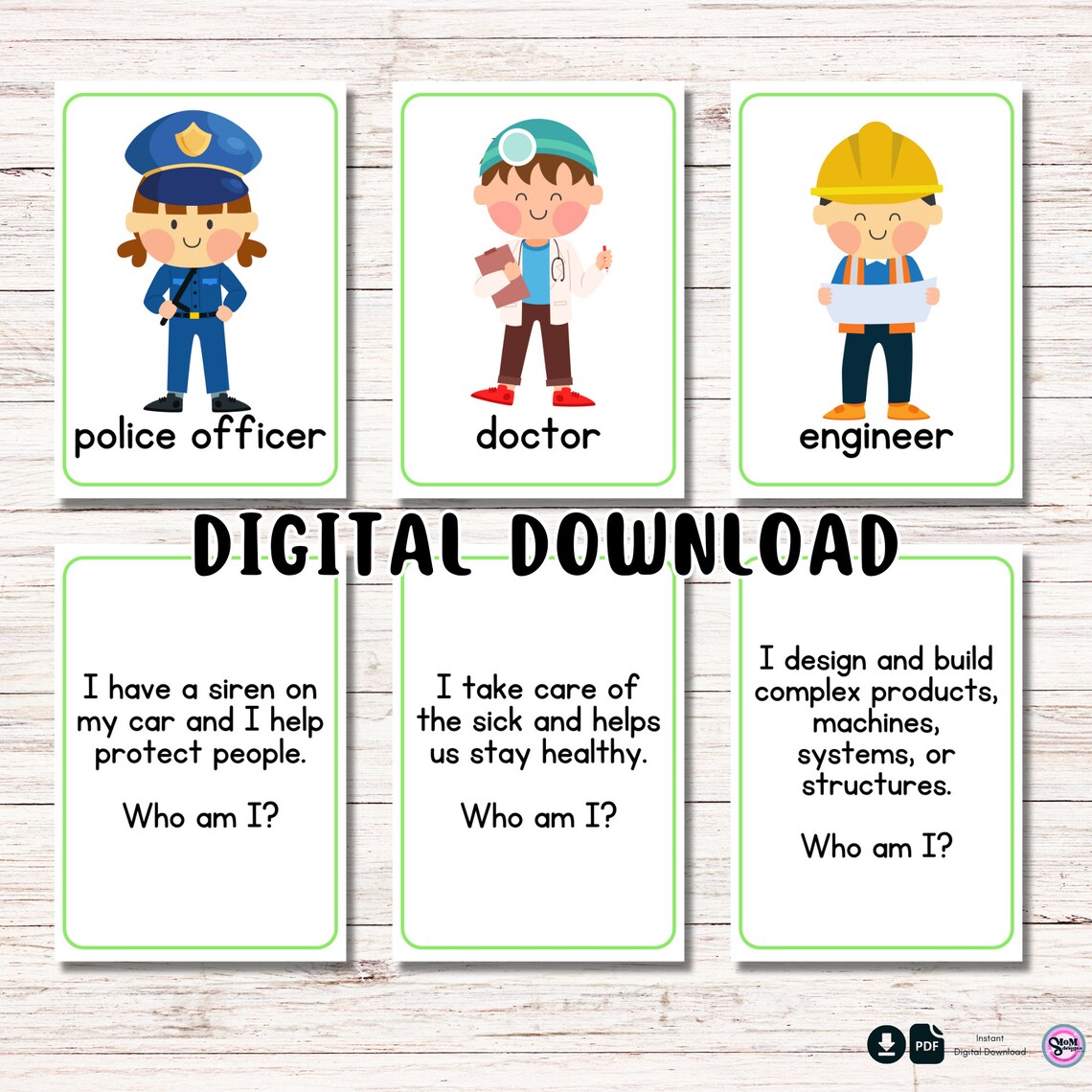 Printable Community Helpers Profession Flashcards Homeschool Decor ...