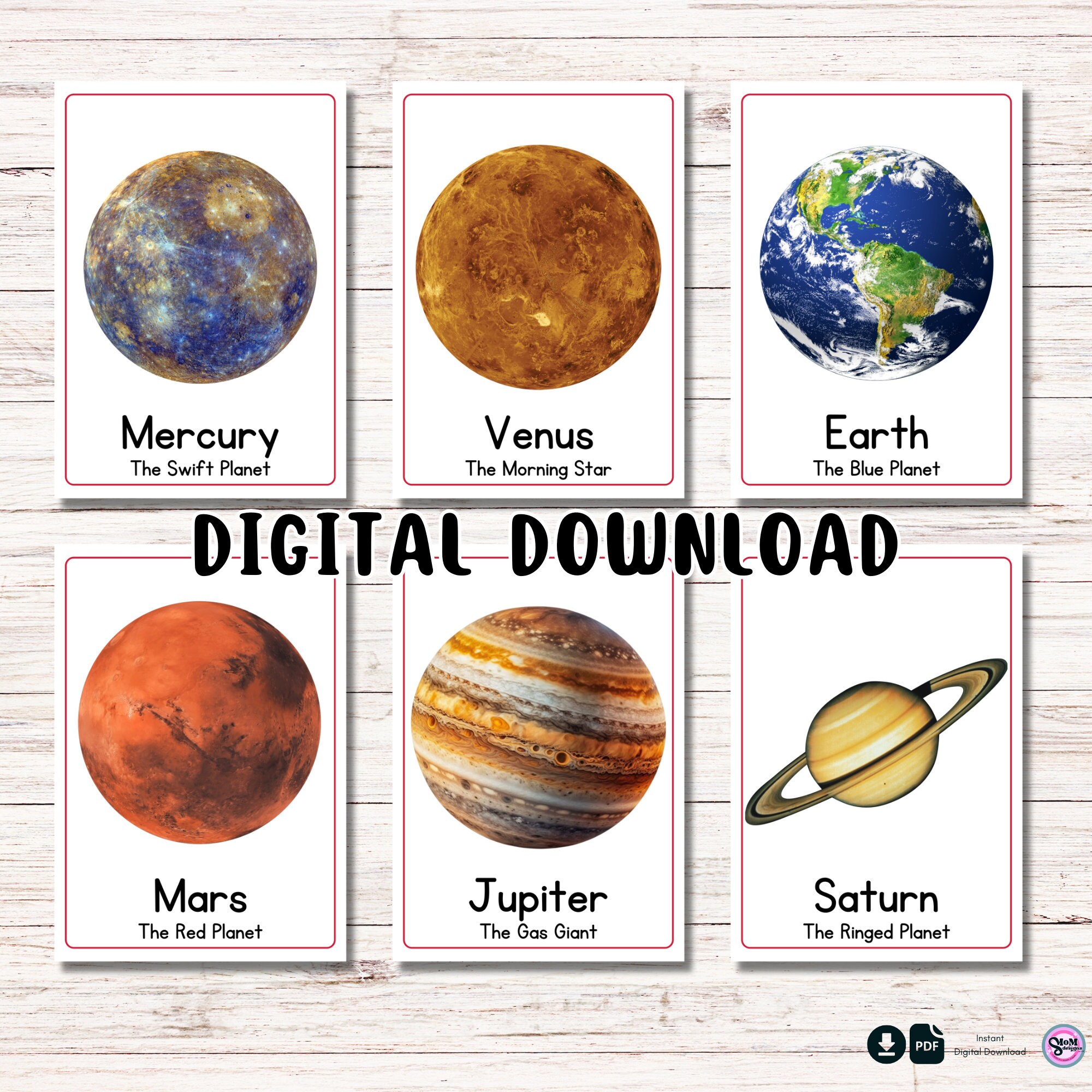 Printable Learn Solar System Flashcards Classroom Decor, Educational ...