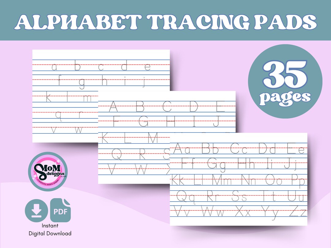Alphabet Tracing Sheet / ABC Tracing / Handwriting Practice / - Etsy